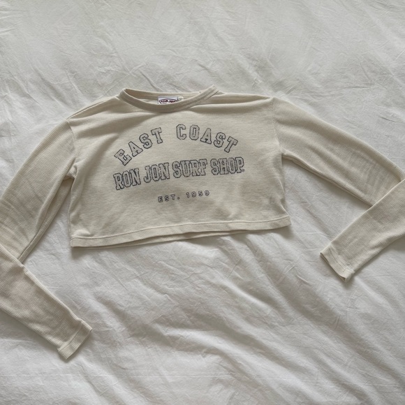 Ron Jon | Tops | Ron Jon Cream Long Sleeve Tee | Poshmark